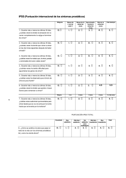Escala internacional de síntomas prostáticos (IPSS)