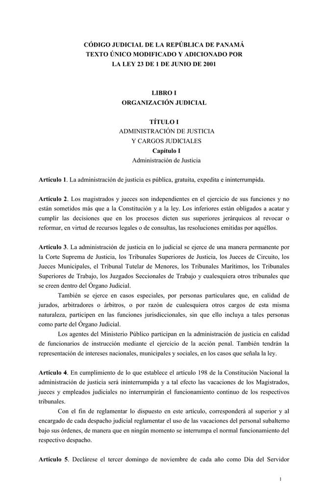 Código Judicial de la República de Panamá