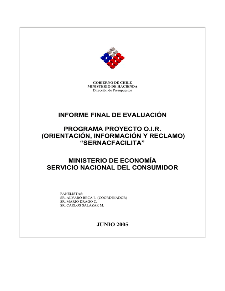 informe final de evaluación programa proyecto oir