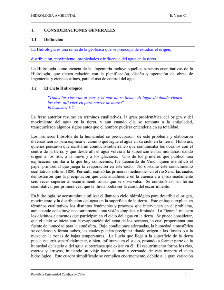 1. CONSIDERACIONES GENERALES 1.1 Definición La Hidrol