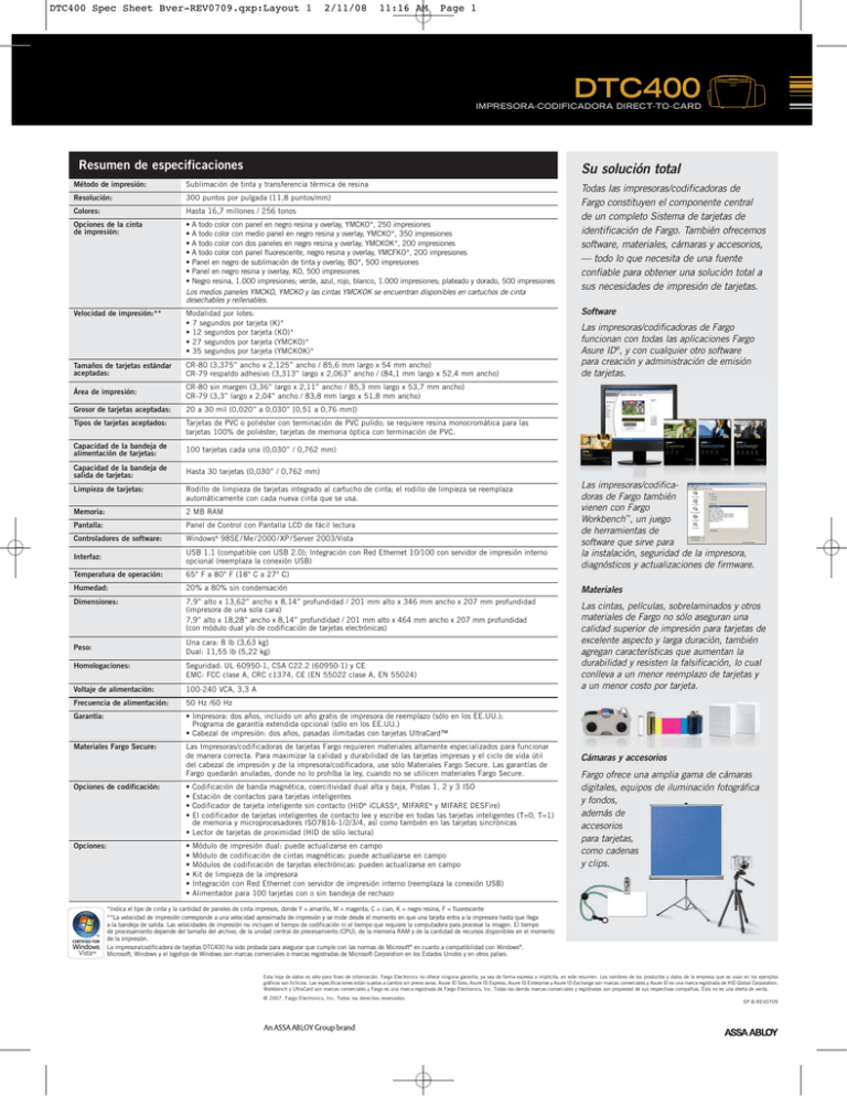 DTC400 Spec Sheet Bver