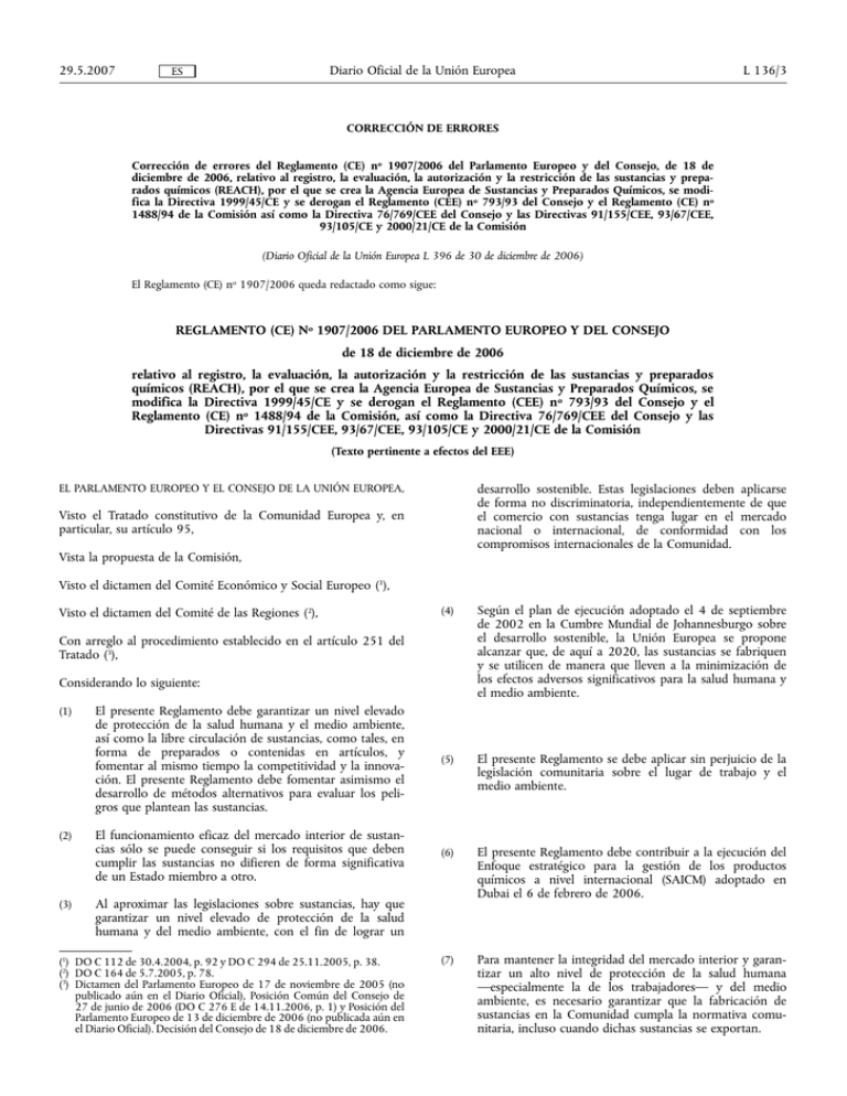 Reglamento (CE) - Ministerio de Agricultura, Alimentación y Medio