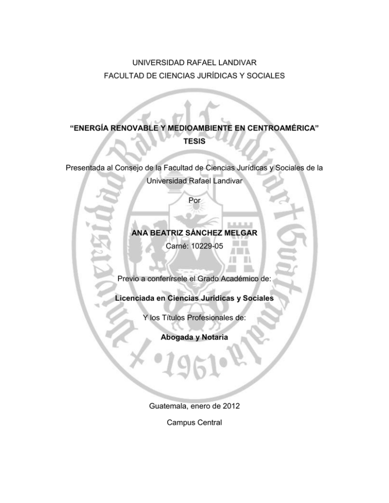 universidad rafael landivar facultad de ciencias jurídicas y sociales
