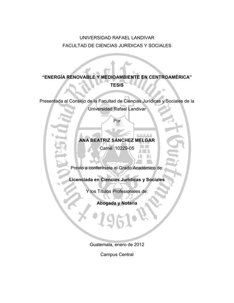 universidad rafael landivar facultad de ciencias jurídicas y sociales