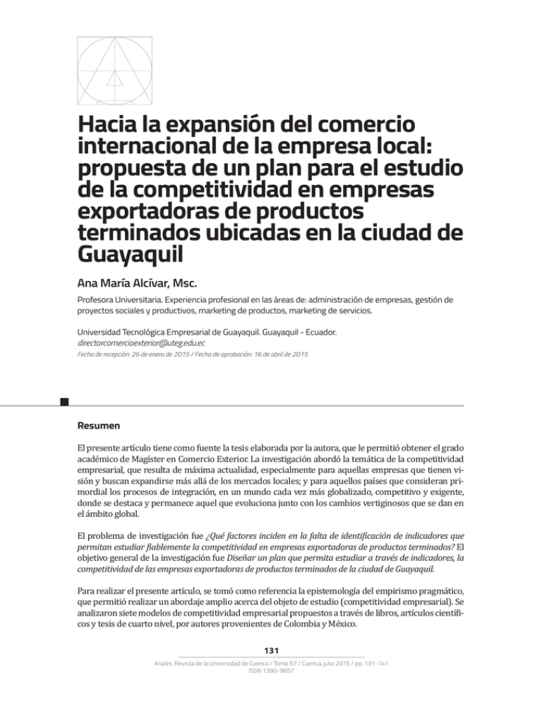 Hacia la expansión del comercio internacional de la empresa local