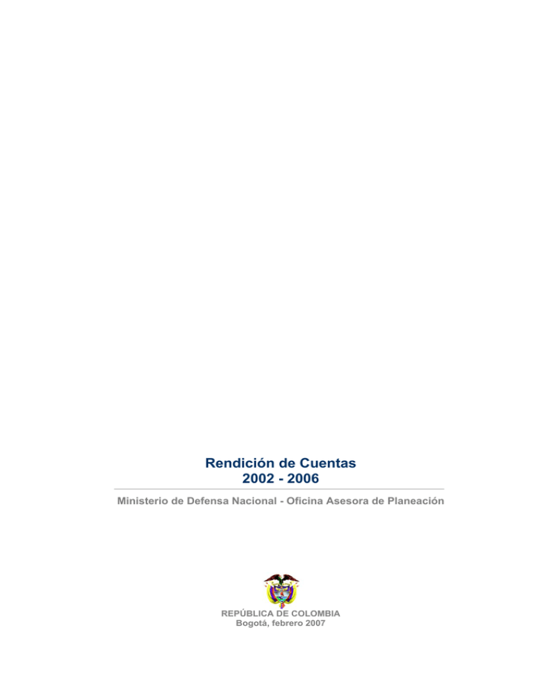 Rendición de Cuentas 2002 - 2006