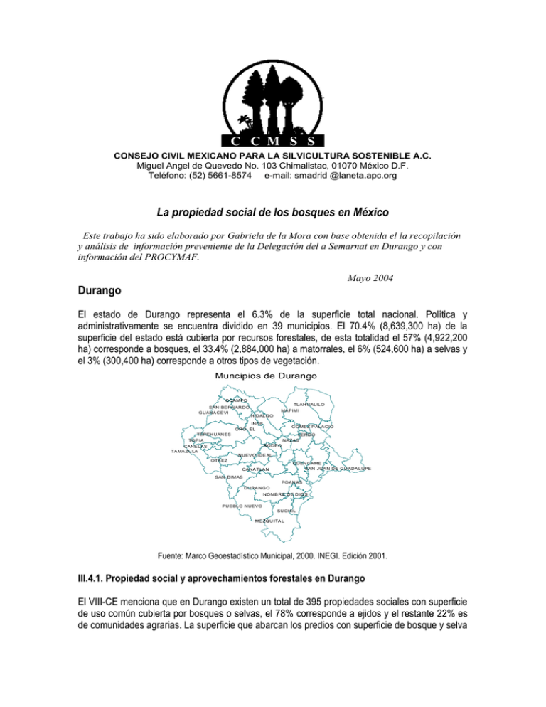 La propiedad social de los bosques en México