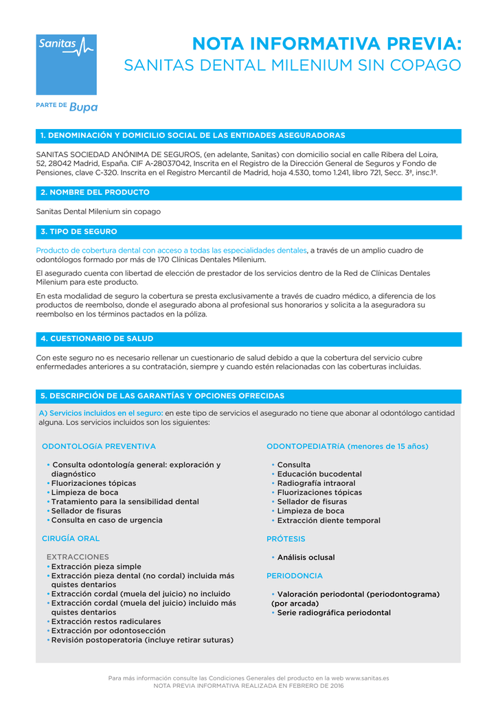 nota informativa previa