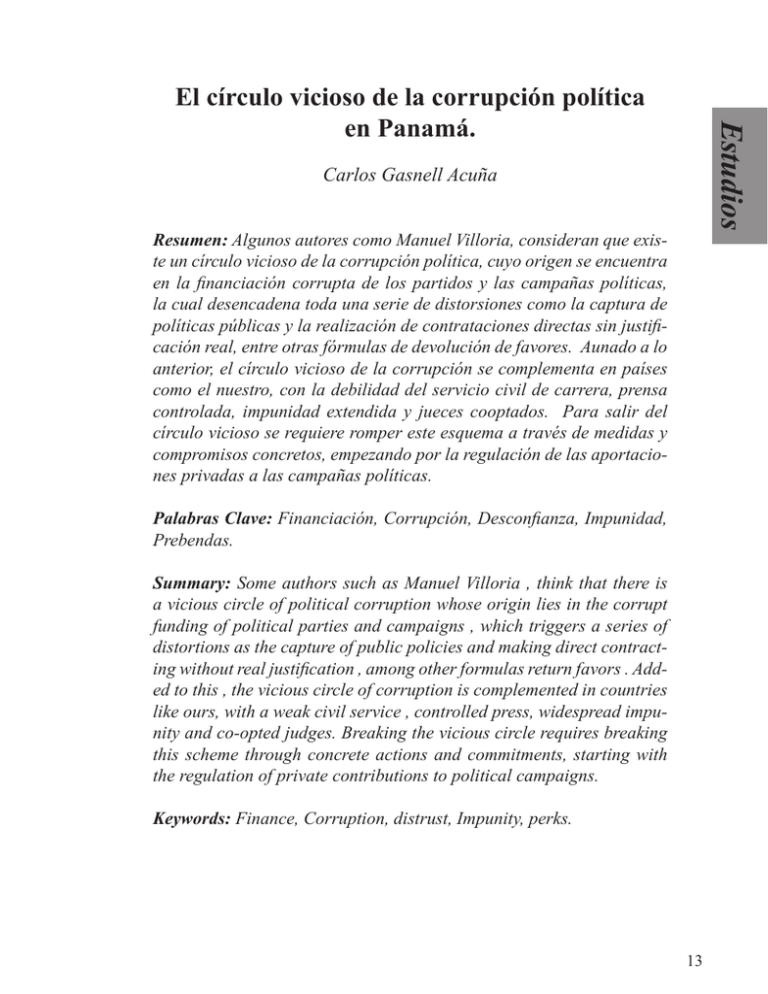 El círculo vicioso de la corrupción política en