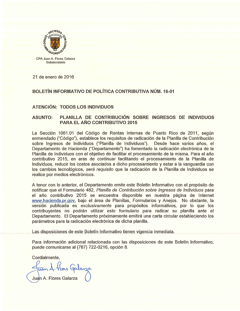 Formulario 482 - Departamento de Hacienda de Puerto Rico