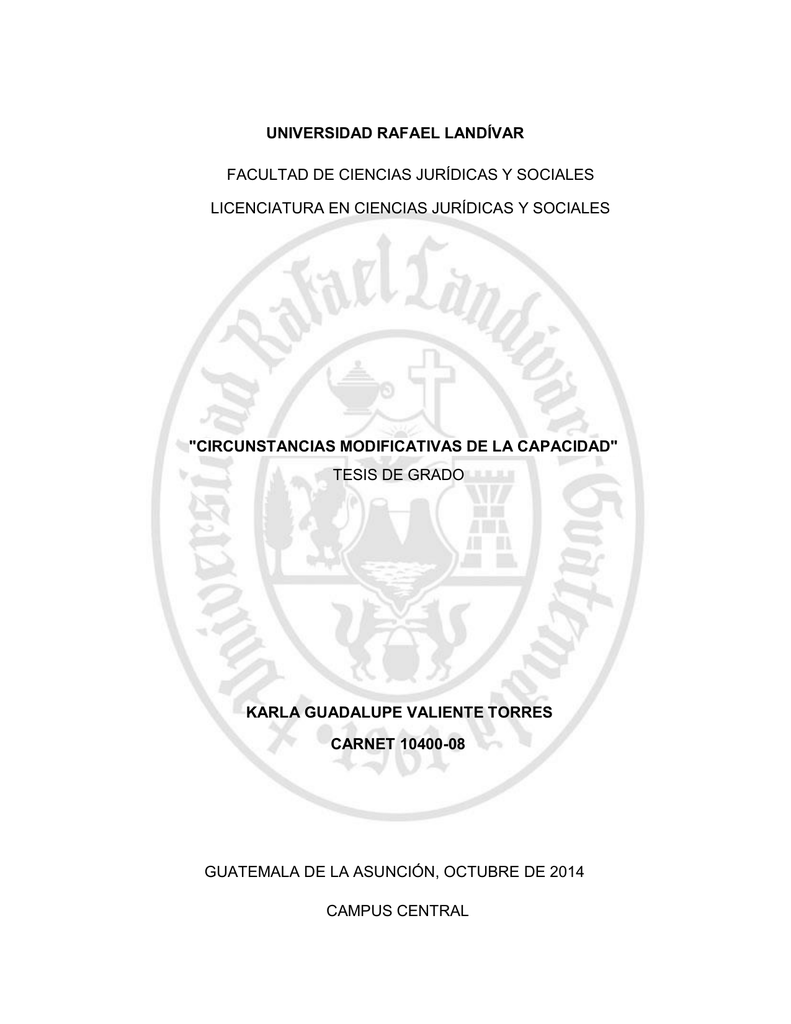 universidad rafael landívar facultad de ciencias jurídicas y sociales