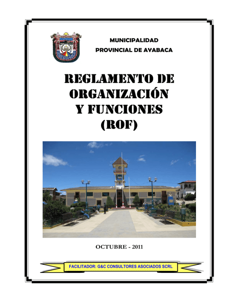 El Reglamento de Organización y Funciones