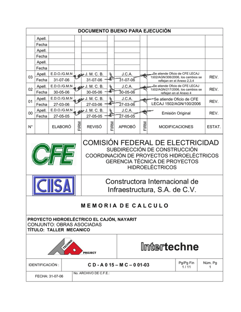 COMISIÓN FEDERAL DE ELECTRICIDAD Constructora