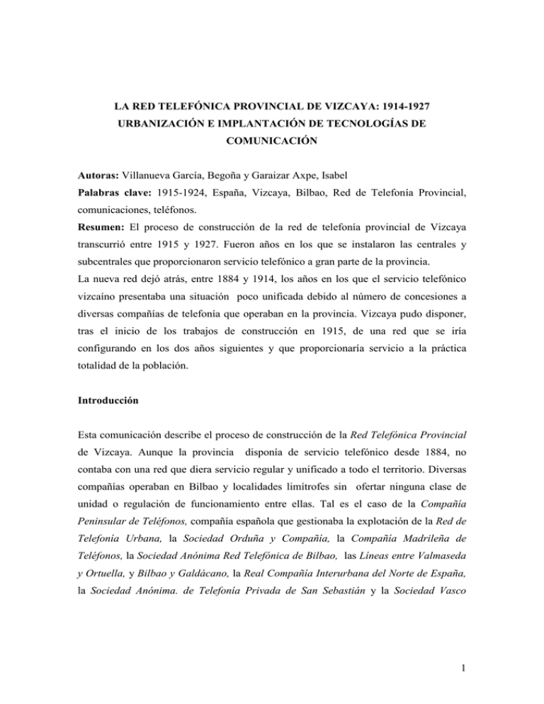 La Red de Telefonía Provincial