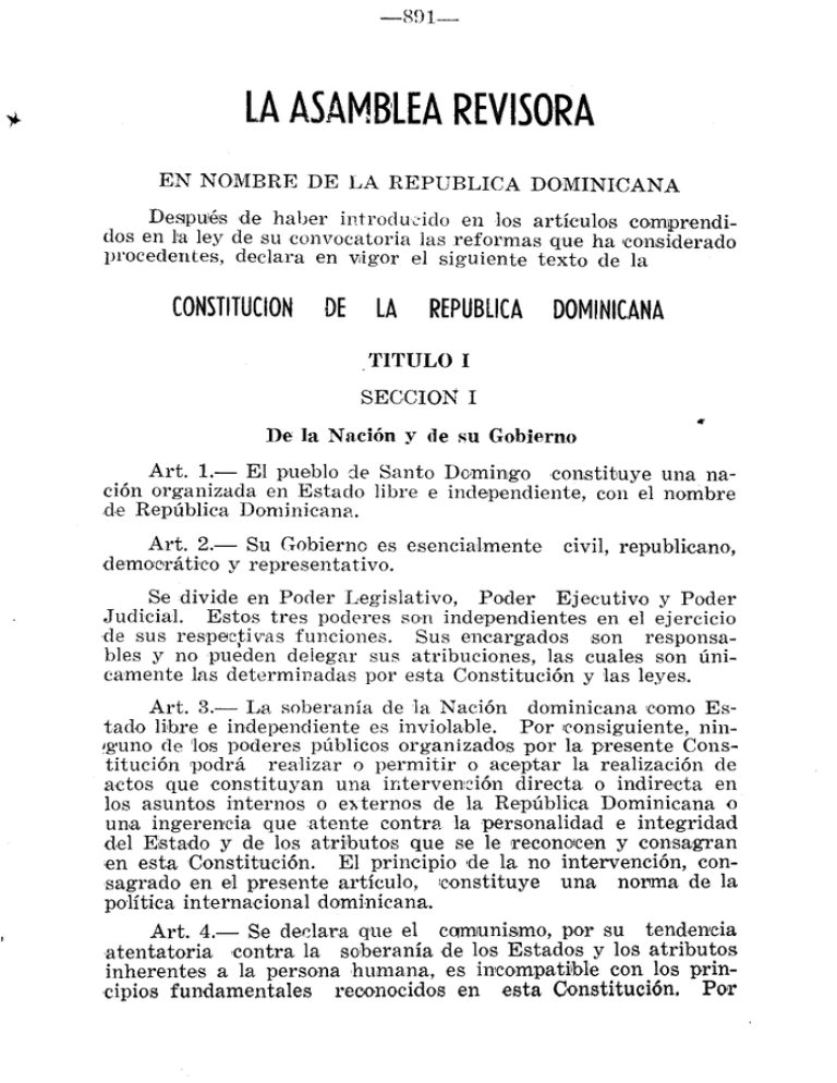 Constitución Política de la República Dominicana de 1955
