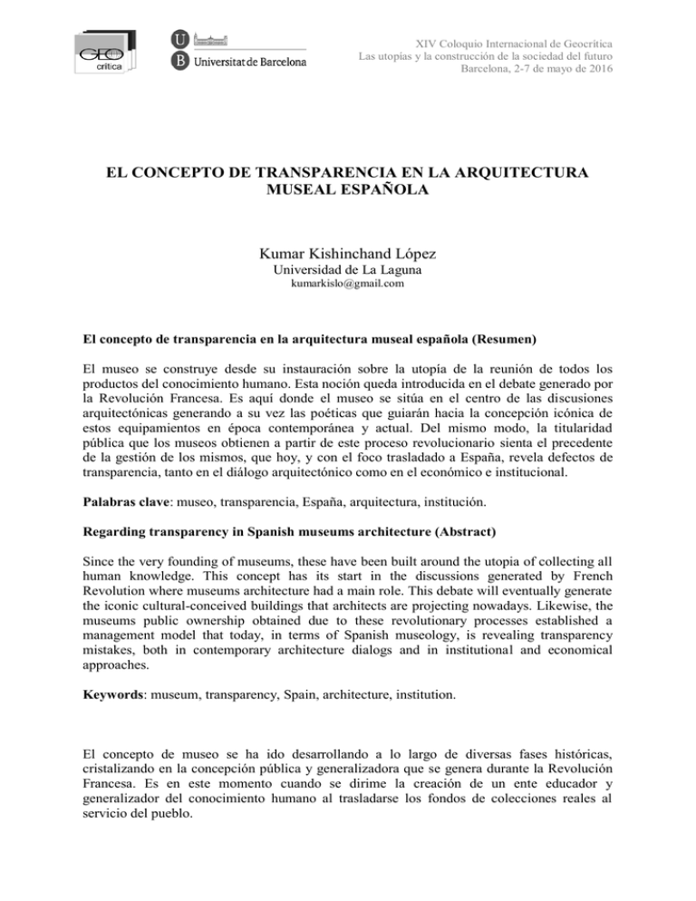 EL CONCEPTO DE TRANSPARENCIA EN LA ARQUITECTURA