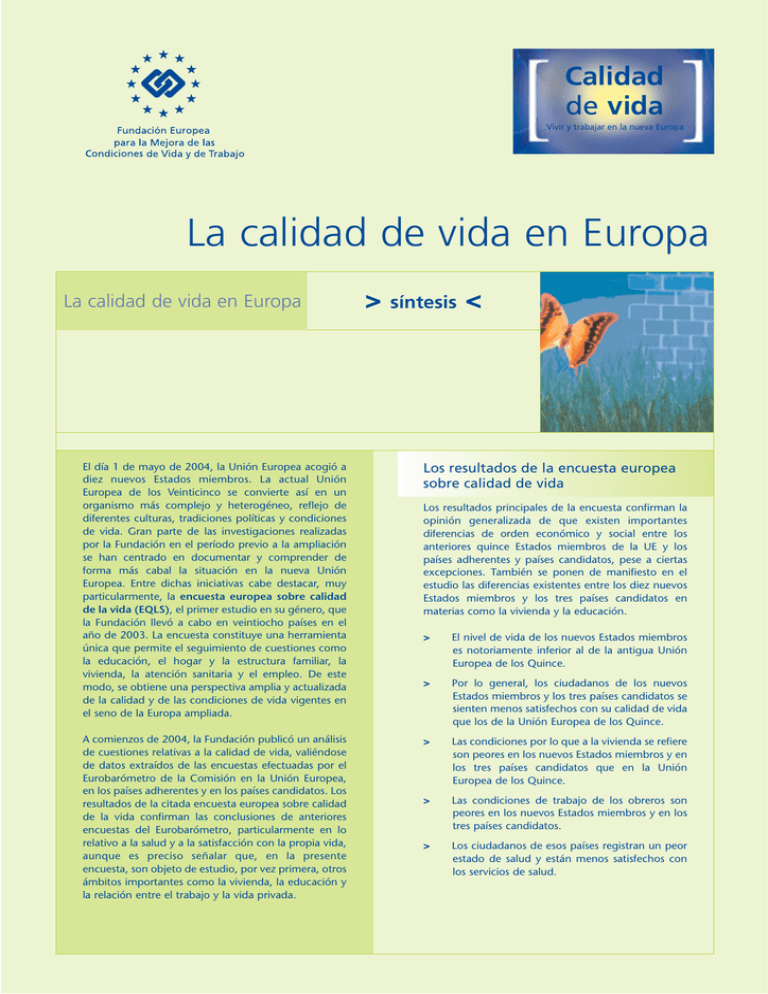 La calidad de vida en Europa