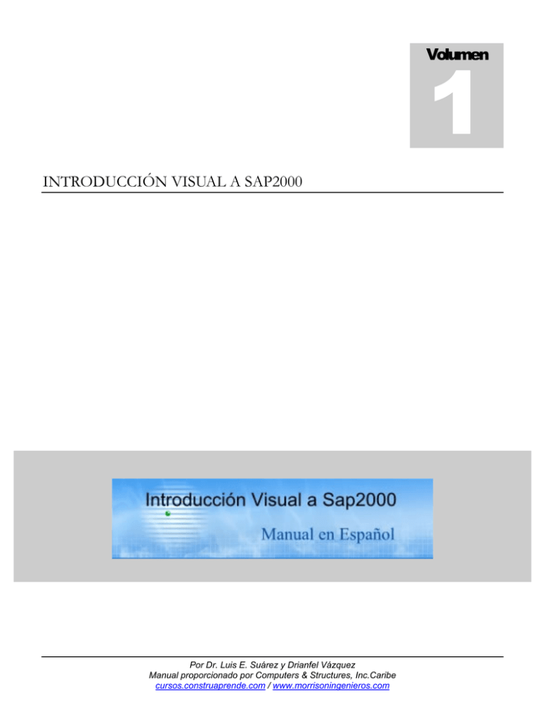 INTRODUCCIÓN VISUAL A SAP2000 Volumen