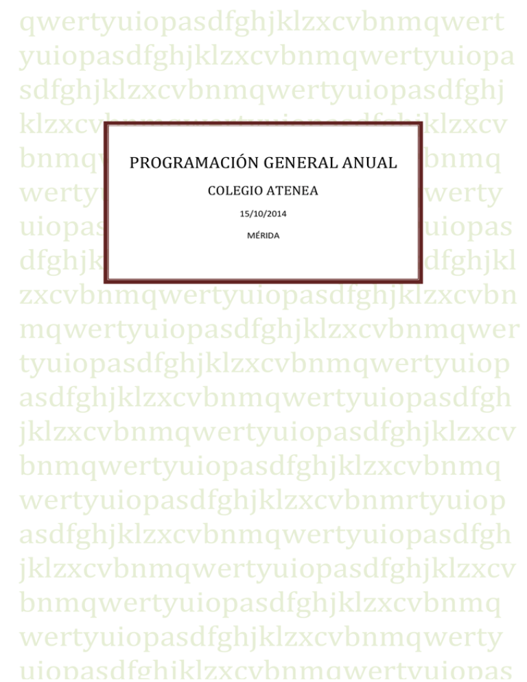 programación general anual