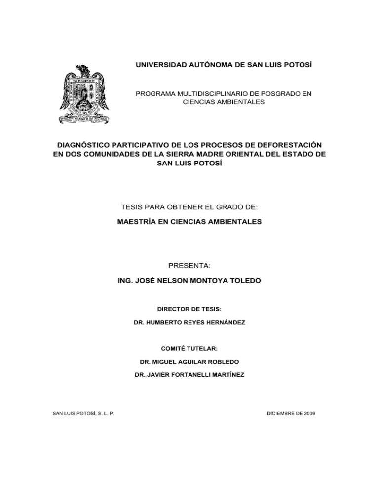 universidad autónoma de san luis potosí diagnóstico participativo