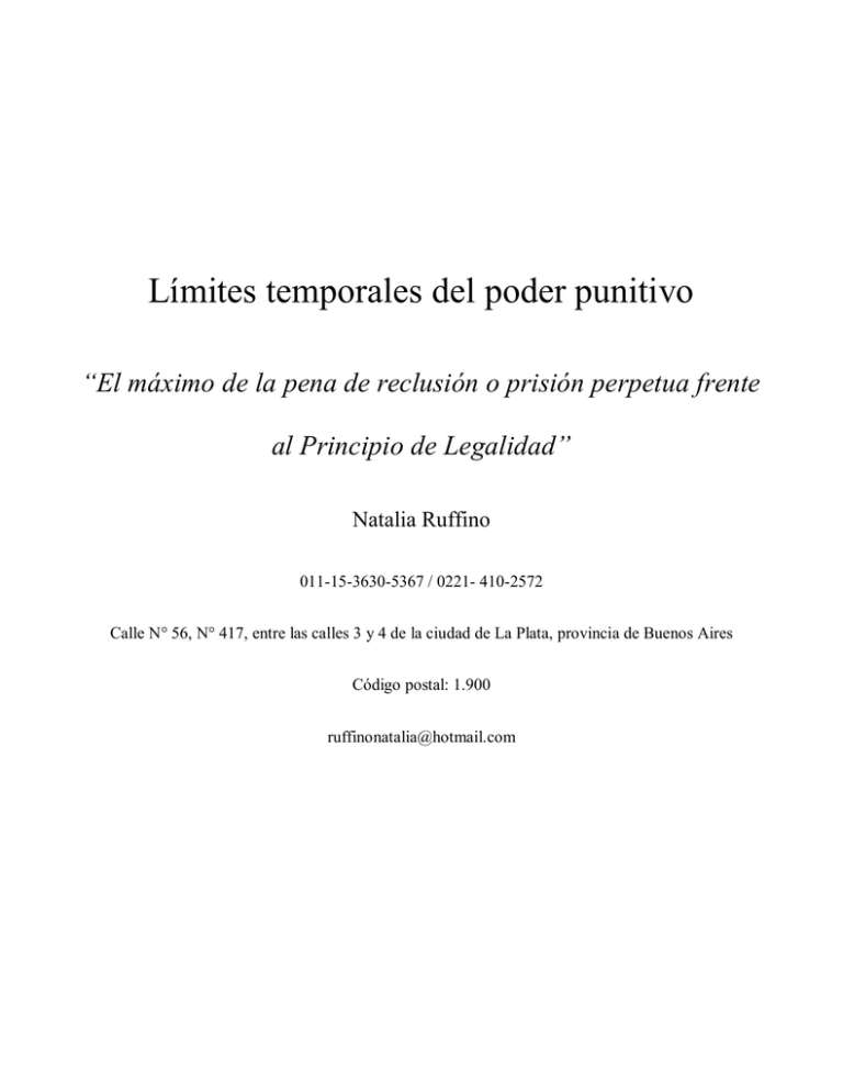Límites temporales del poder punitivo