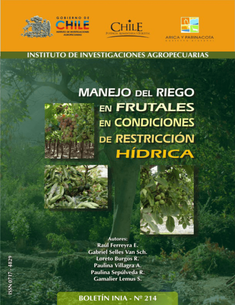 Manejo del riego en frutales en condiciones de