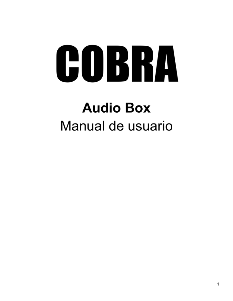 Audio Box - Cobra Firing Systems