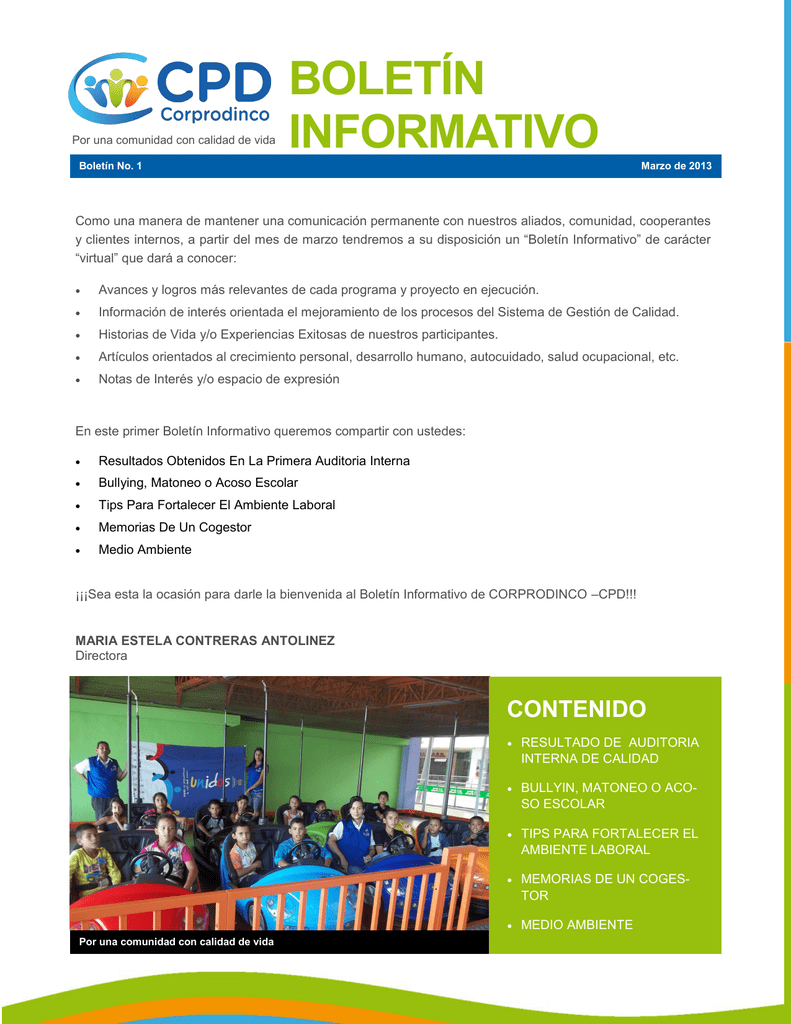 Boletín Informativo No. 1