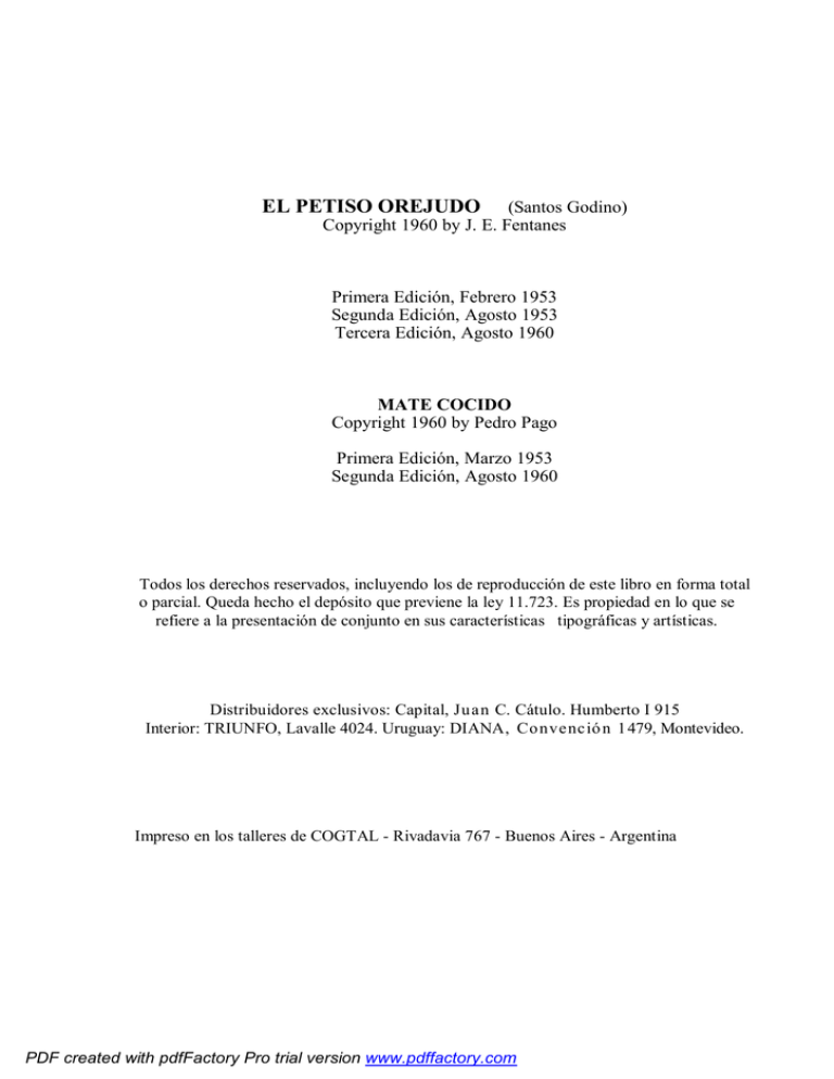 El Petiso Orejudo y Mate Cocido