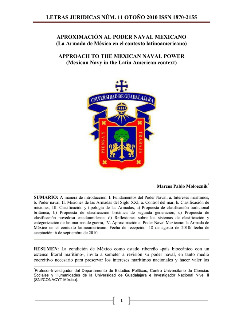 APROXIMACIÓN AL PODER NAVAL MEXICANO