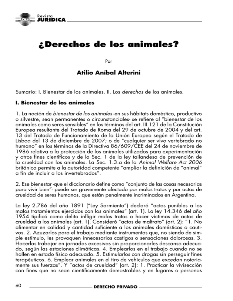 ¿Derechos de los animales?