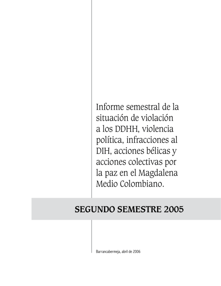 informe ddhh y dih - segundo semestre de 2005