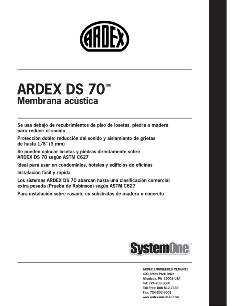 ardex ds 70tm - ARDEX Americas