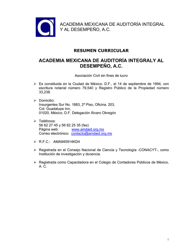 academia mexicana de auditoría integraly al desempeño, ac
