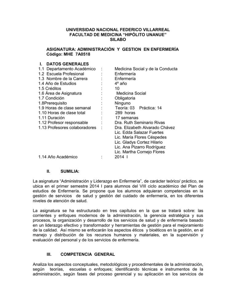 administracion y gestion en enfermeria