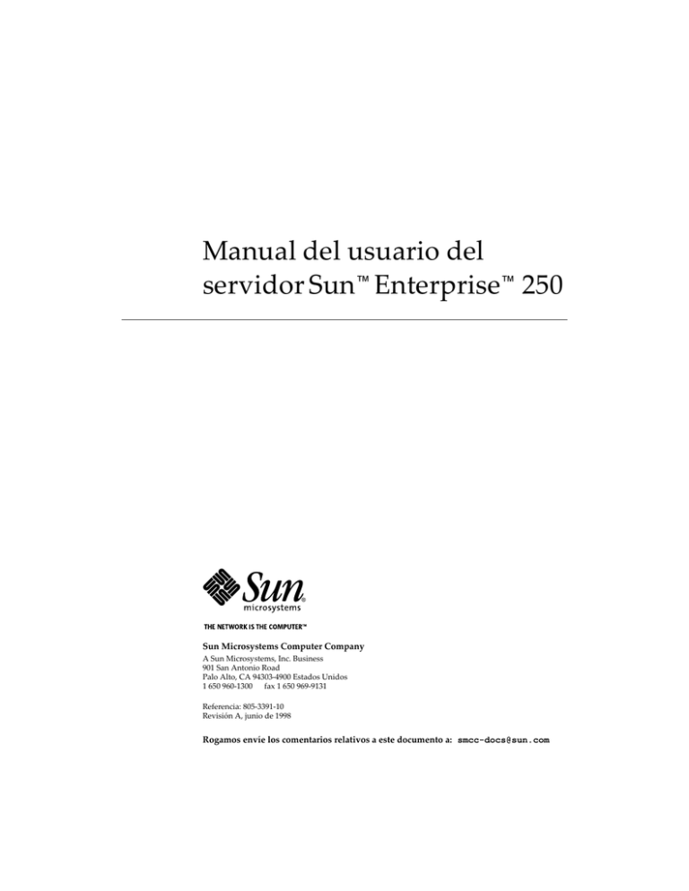 Sun Enterprise 250 Server Owner`s Guide