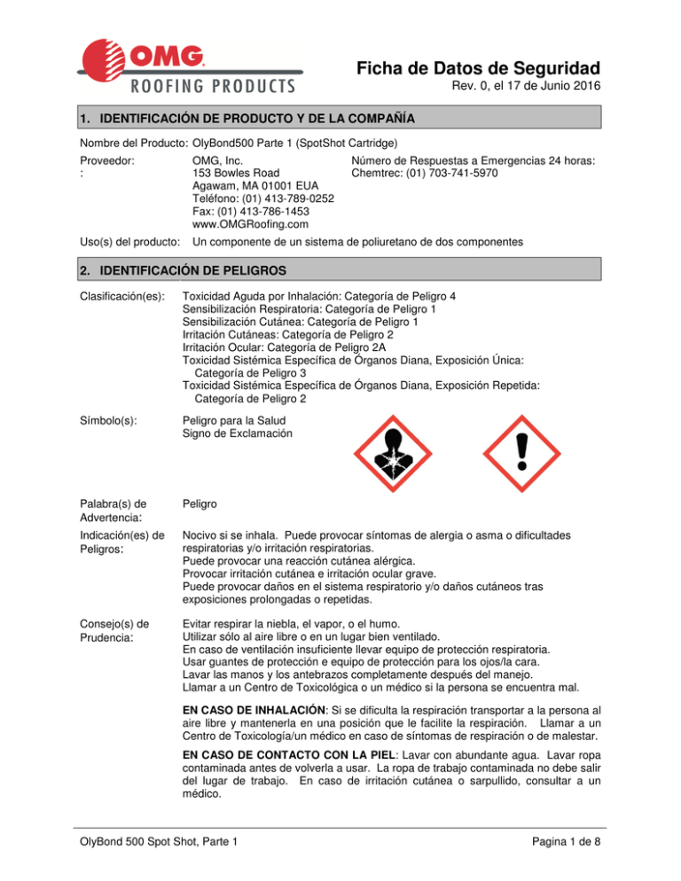 Ficha de Datos de Seguridad