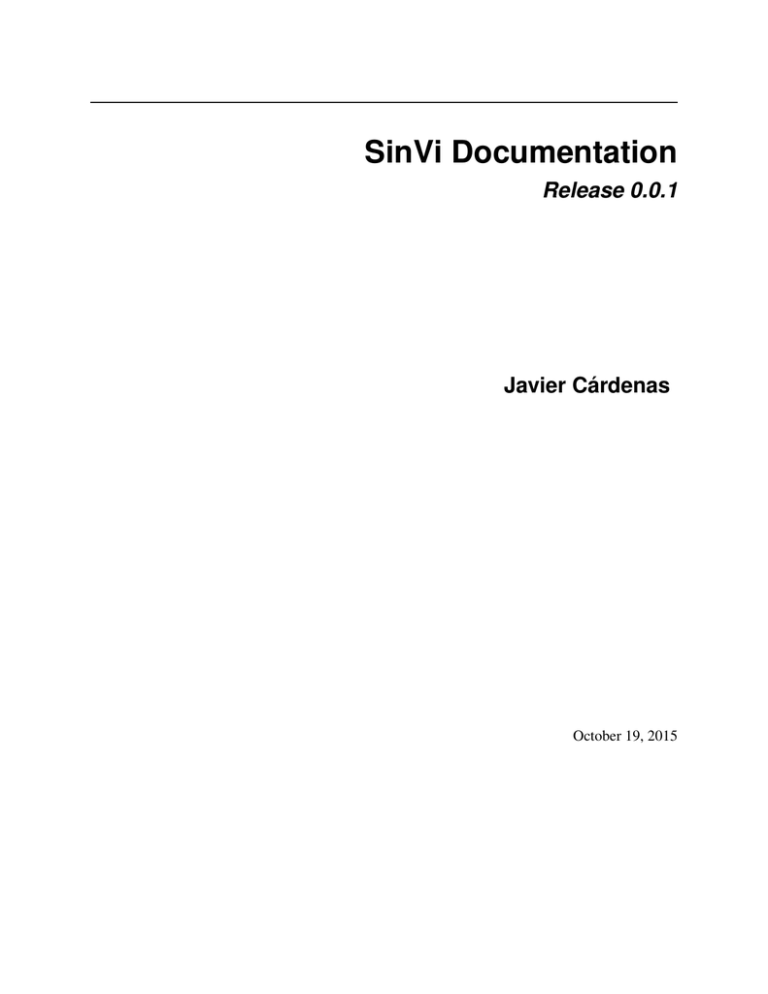 SinVi Documentation