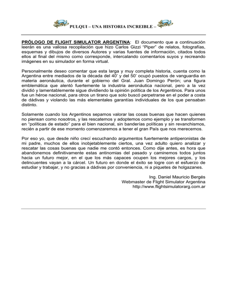 leer la historia completa - Flight Simulator Argentina