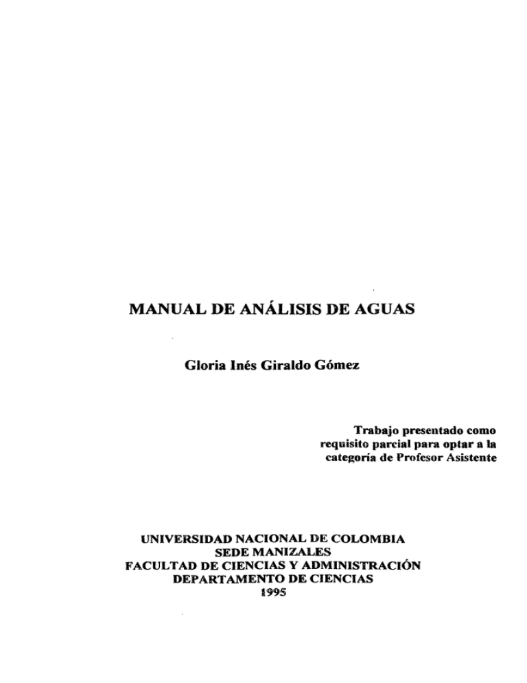 manual de análisis de aguas - Universidad Nacional de Colombia