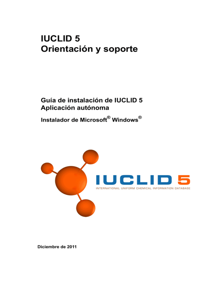 IUCLID 5 Orientación y soporte