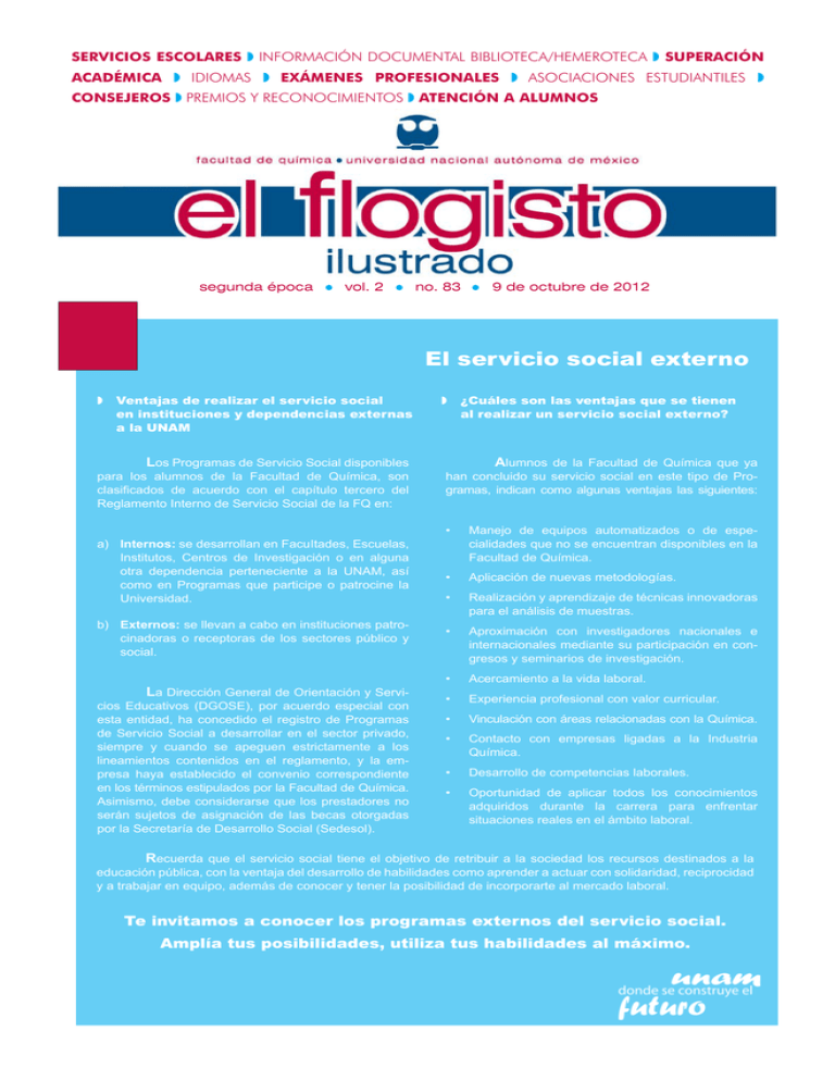 El Flogisto No. 83 - Facultad de Química UNAM