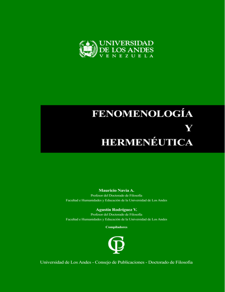 FENOMENOLOGÍA Y HERMENÉUTICA