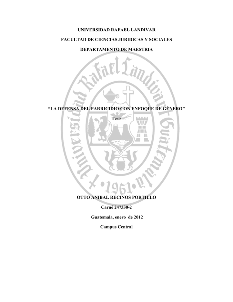 universidad rafael landivar facultad de ciencias juridicas y sociales