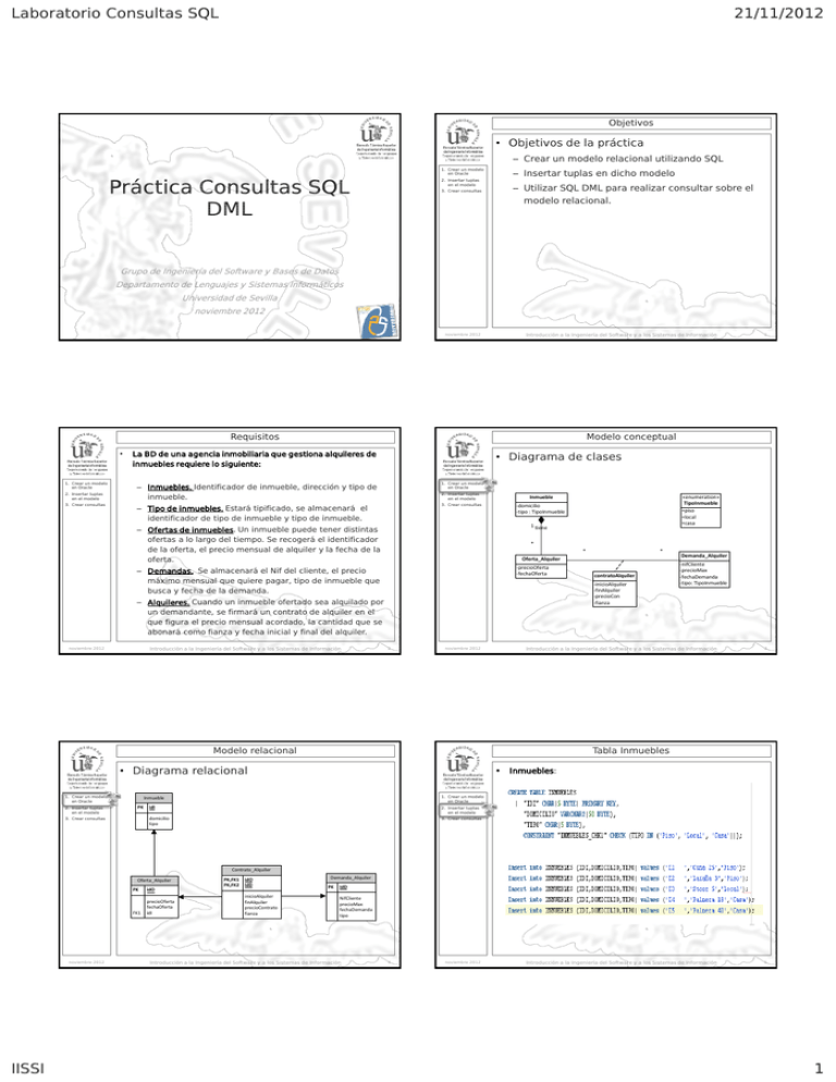LAB - Consultas SQL - Departamento de Lenguajes y Sistemas