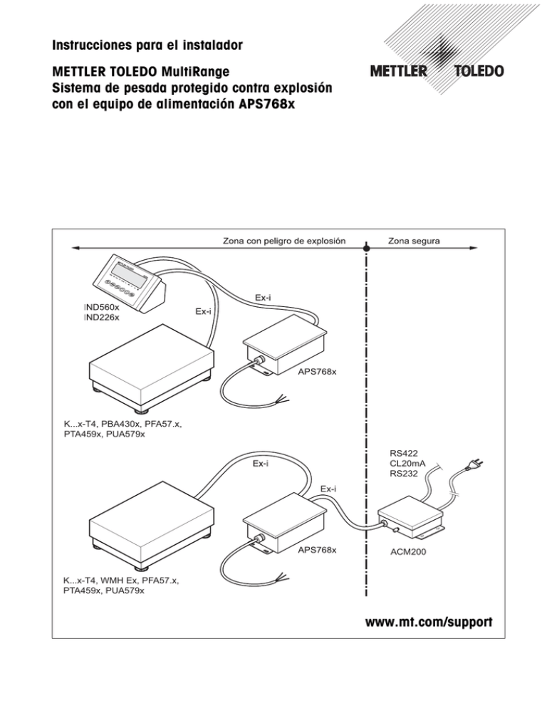Instrucciones para el instalador METTLER TOLEDO MultiRange