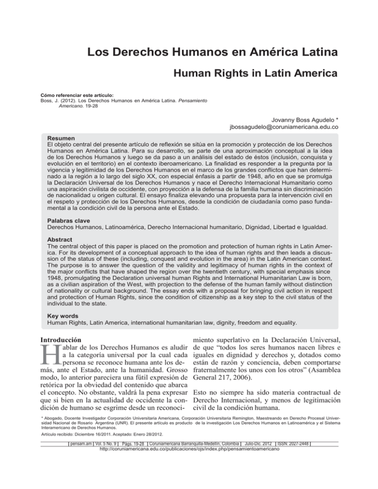 Los Derechos Humanos en América Latina