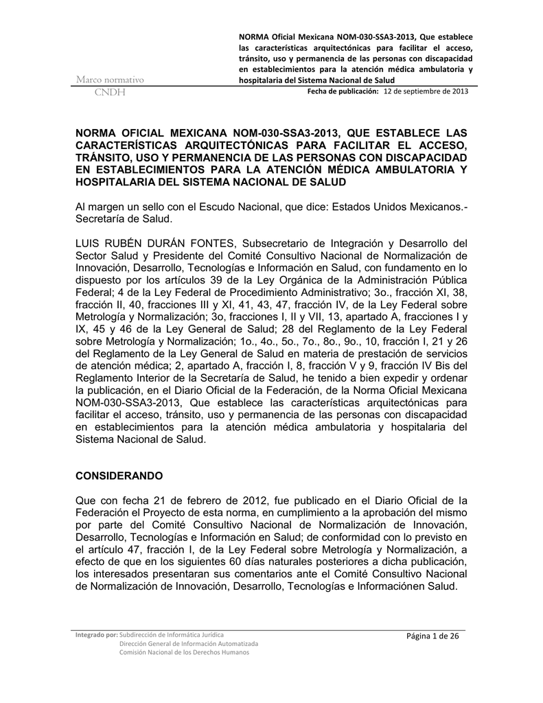 NOM-030-SSA3-2013