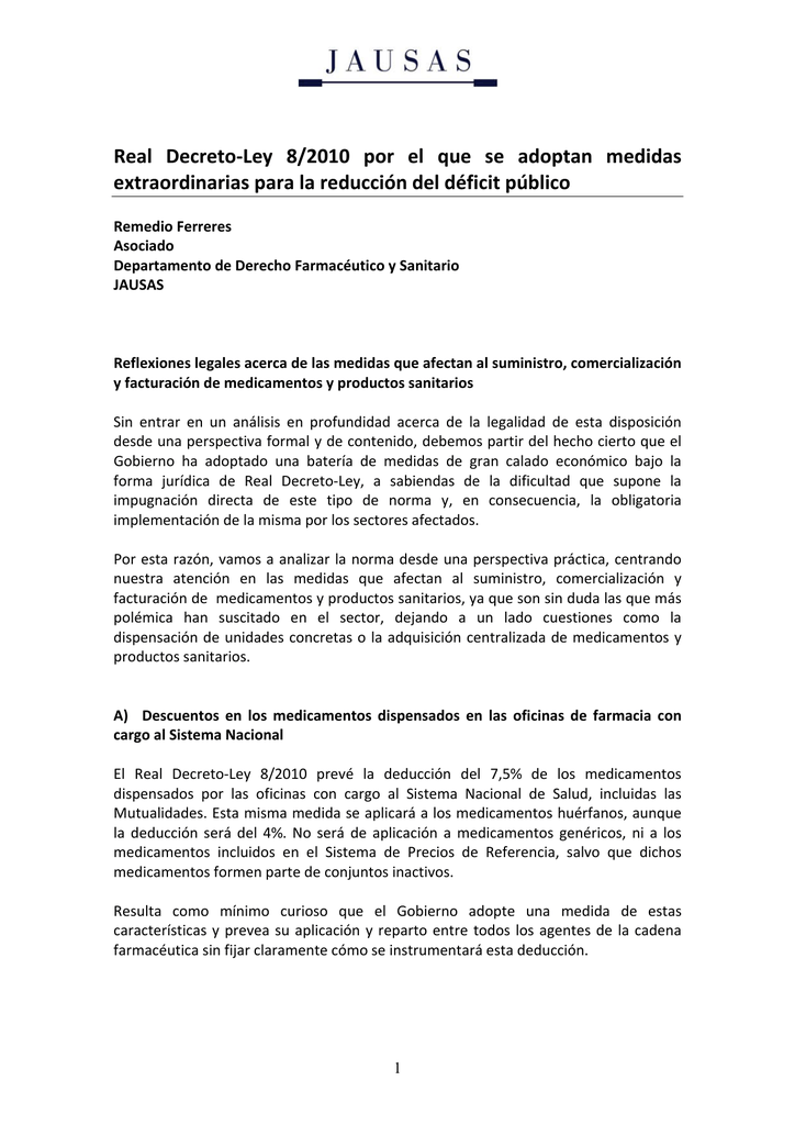 Real Decreto-Ley 8/2010