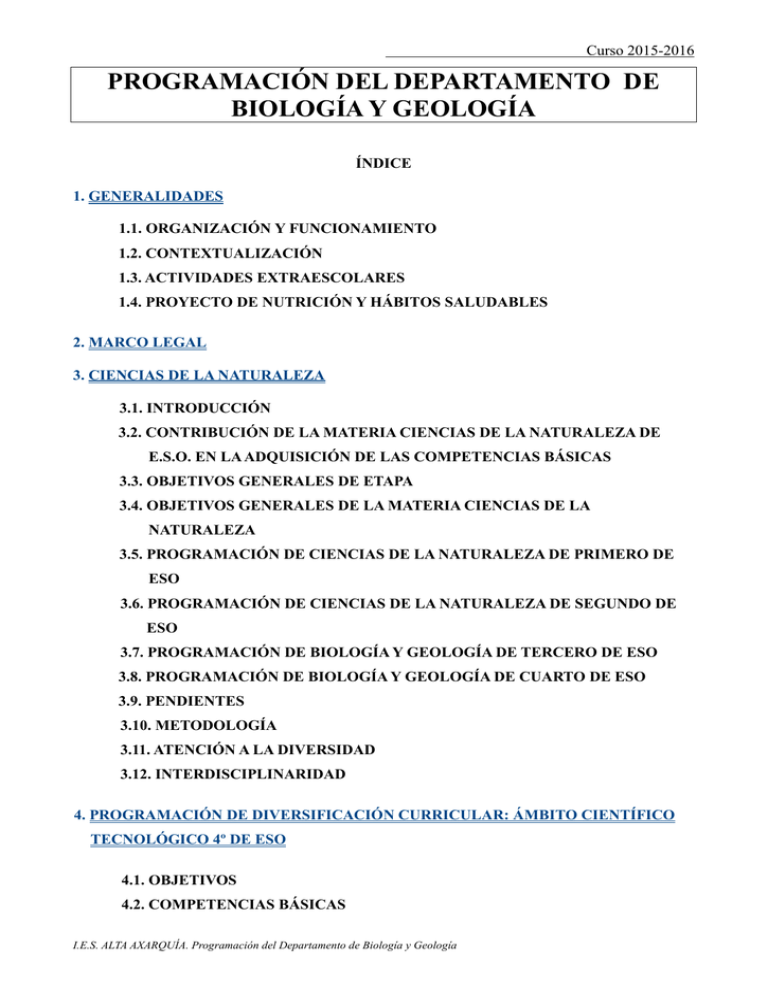 Biología y Geología